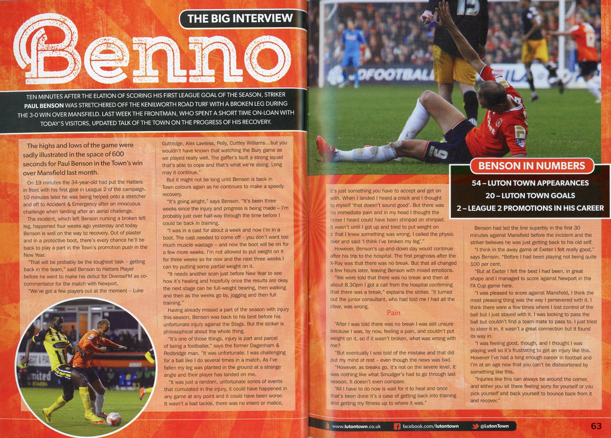 Paul Benson | Hatters Heritage | A History of Luton Town FC