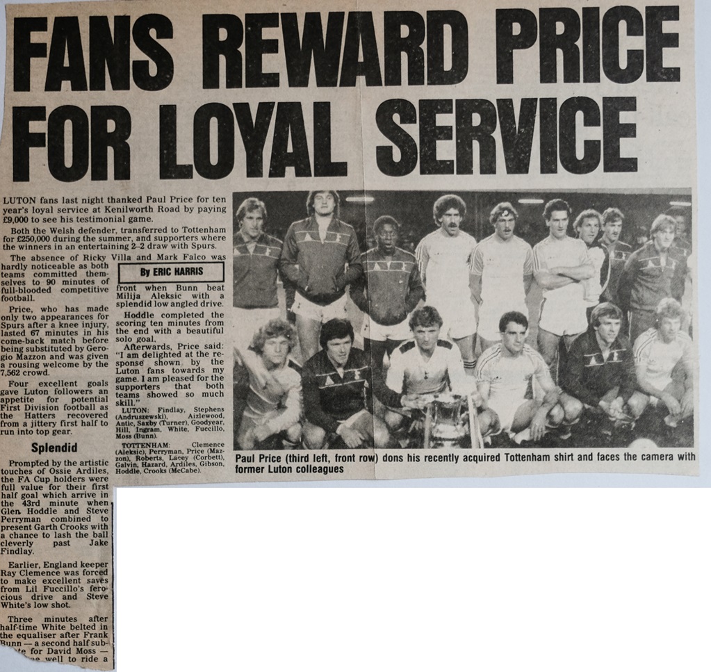 Paul Price | Hatters Heritage | A History of Luton Town FC