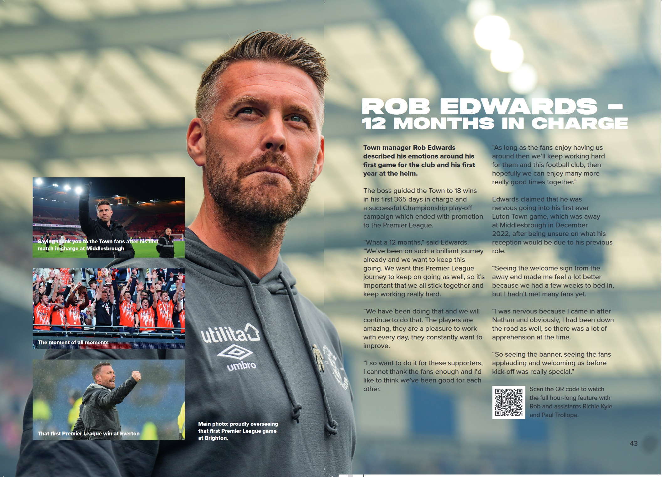 Rob Edwards | Hatters Heritage | A History of Luton Town FC