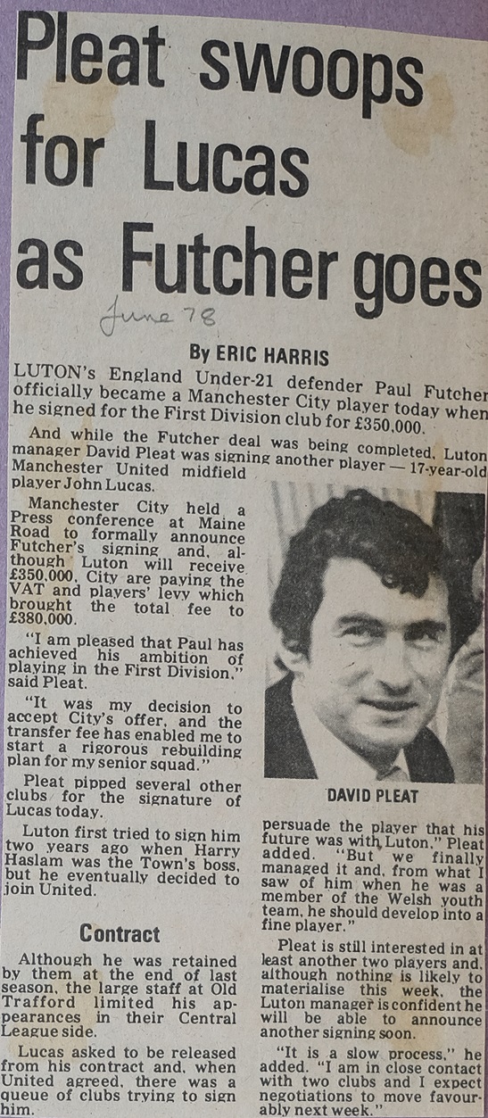 Paul Futcher | Hatters Heritage | A History of Luton Town FC