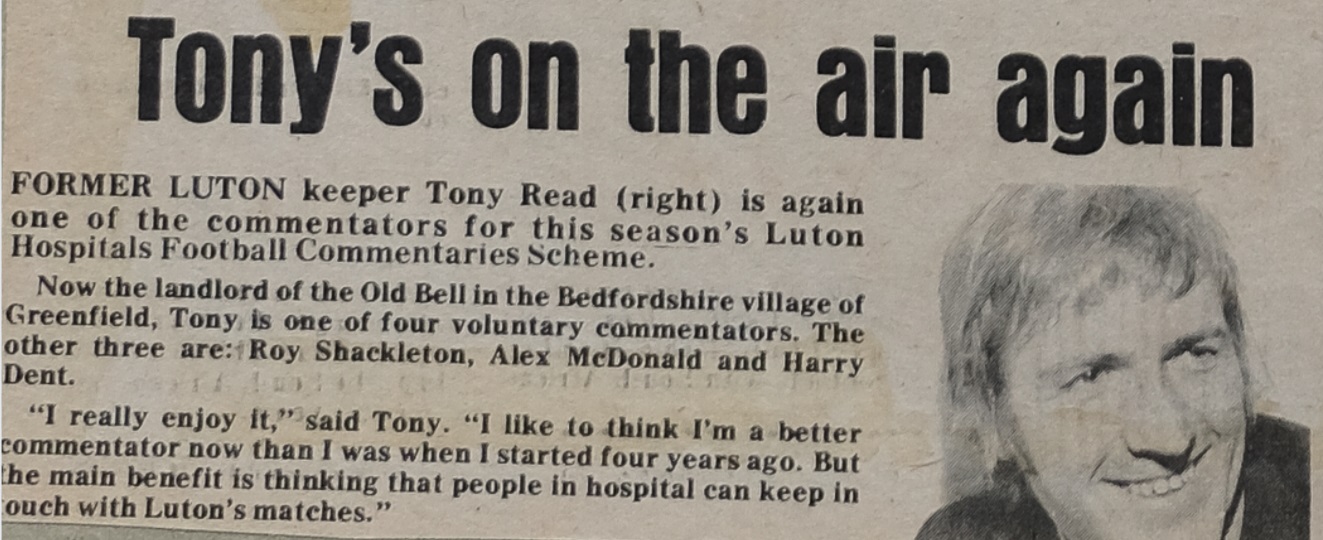 Tony Read | Hatters Heritage | A History of Luton Town FC