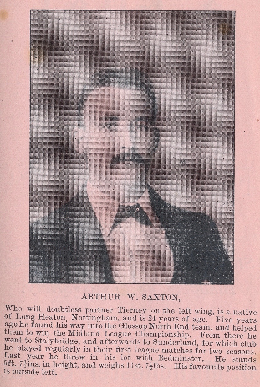 Arthur Saxton | Hatters Heritage | A History of Luton Town FC