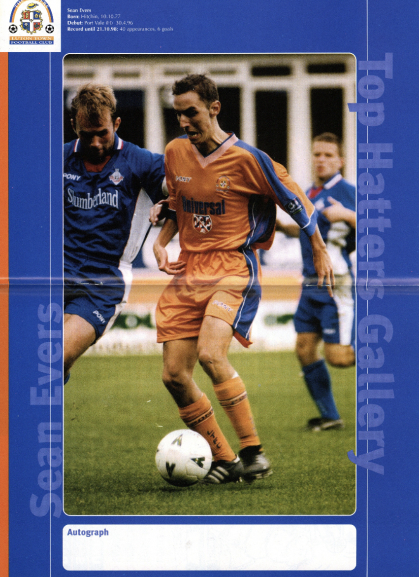 Sean Evers | Hatters Heritage | A History of Luton Town FC