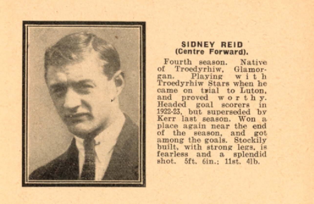 Syd Reid | Hatters Heritage | A History of Luton Town FC