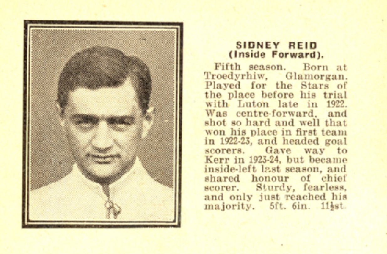 Syd Reid | Hatters Heritage | A History of Luton Town FC