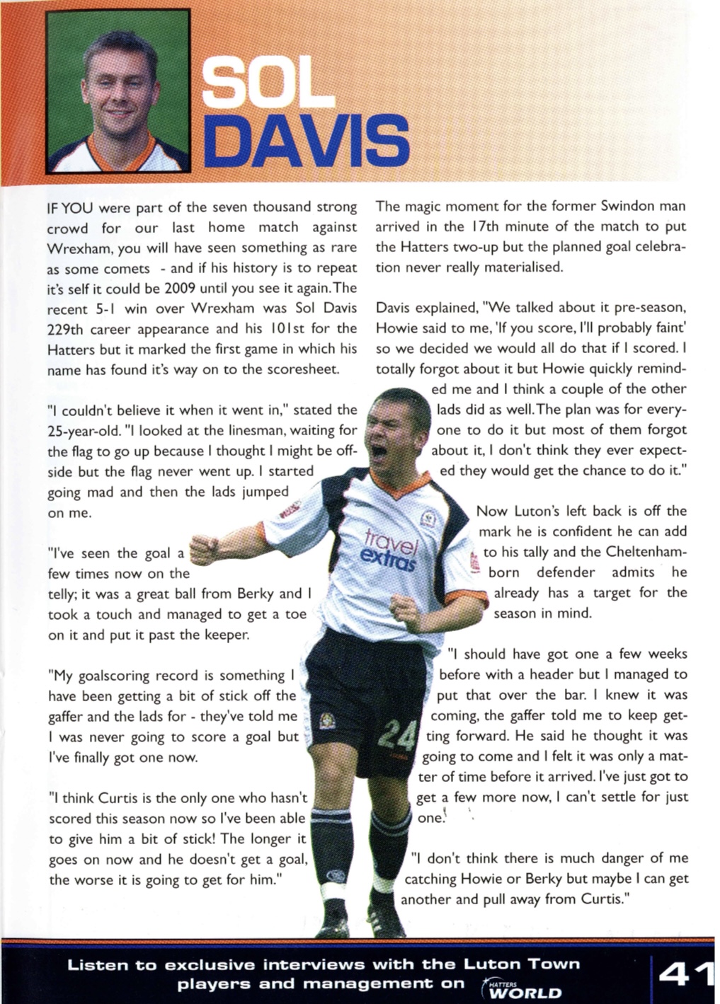 Sol Davis | Hatters Heritage | A History of Luton Town FC