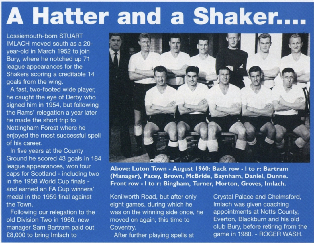Stuart Imlach | Hatters Heritage | A History of Luton Town FC