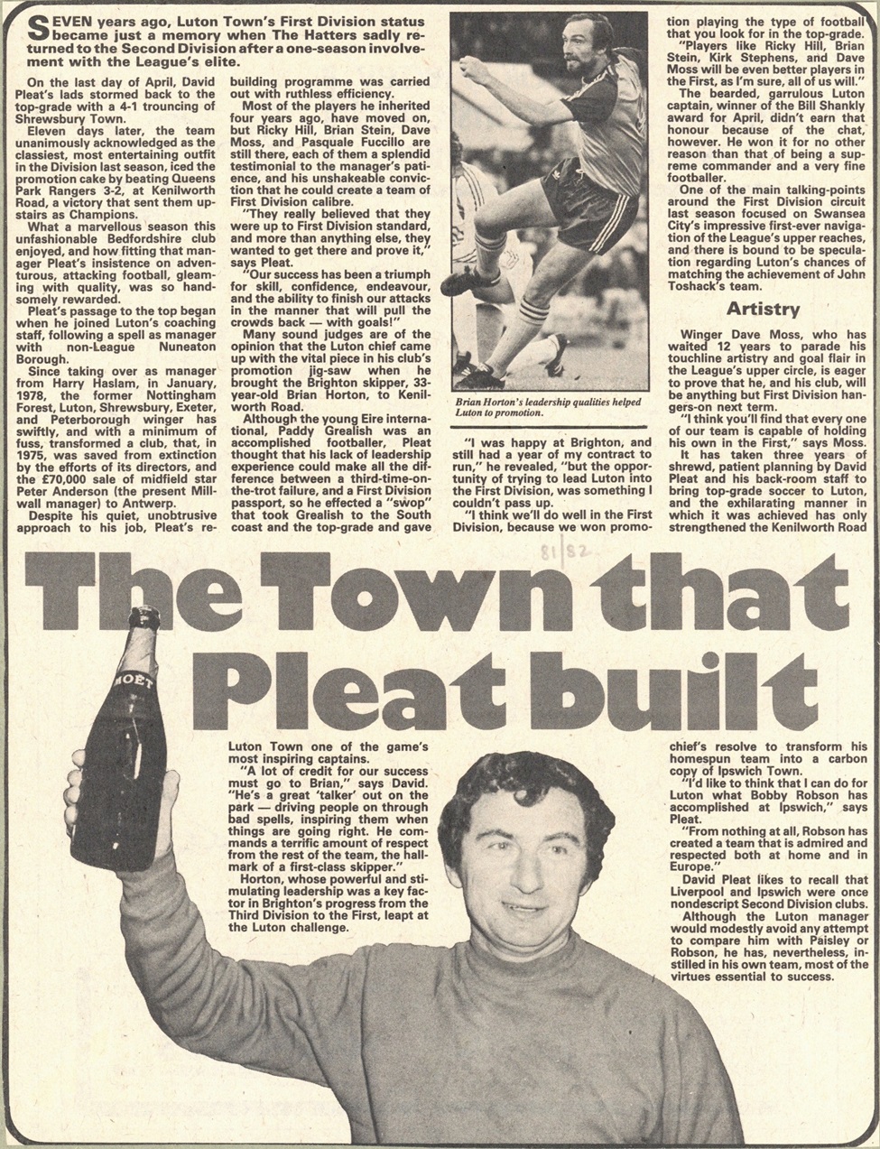 David Pleat | Hatters Heritage | A History of Luton Town FC