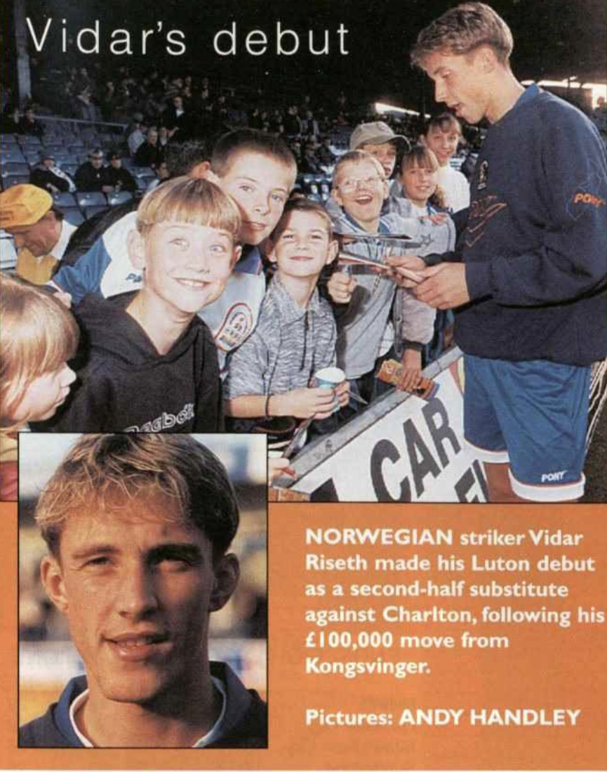 Vidar Riseth | Hatters Heritage | A History of Luton Town FC