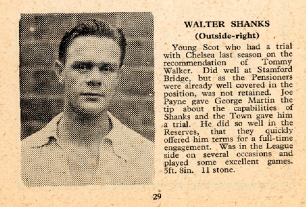 Wally Shanks | Hatters Heritage | A History of Luton Town FC