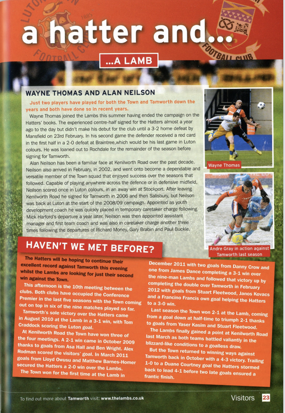 Wayne Thomas | Hatters Heritage | A History of Luton Town FC