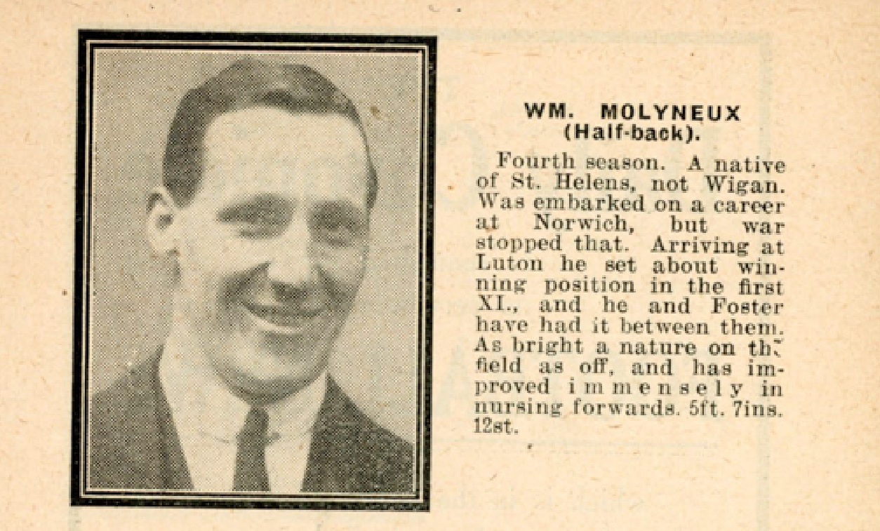 Bill Molyneux | Hatters Heritage | A History of Luton Town FC