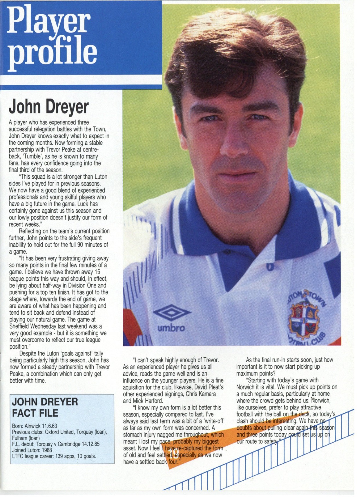 John Dreyer | Hatters Heritage | A History of Luton Town FC