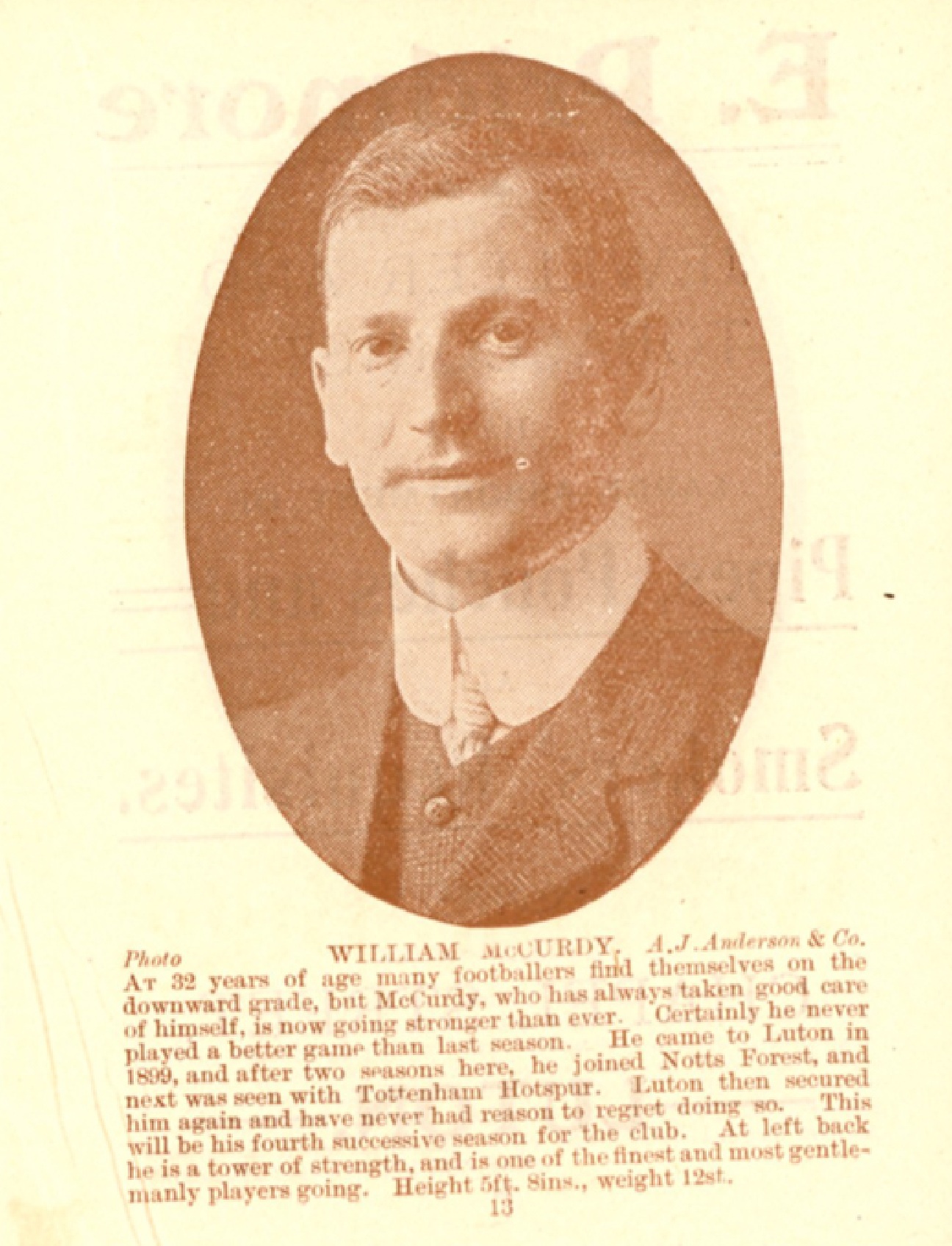 Bill McCurdy | Hatters Heritage | A History of Luton Town FC