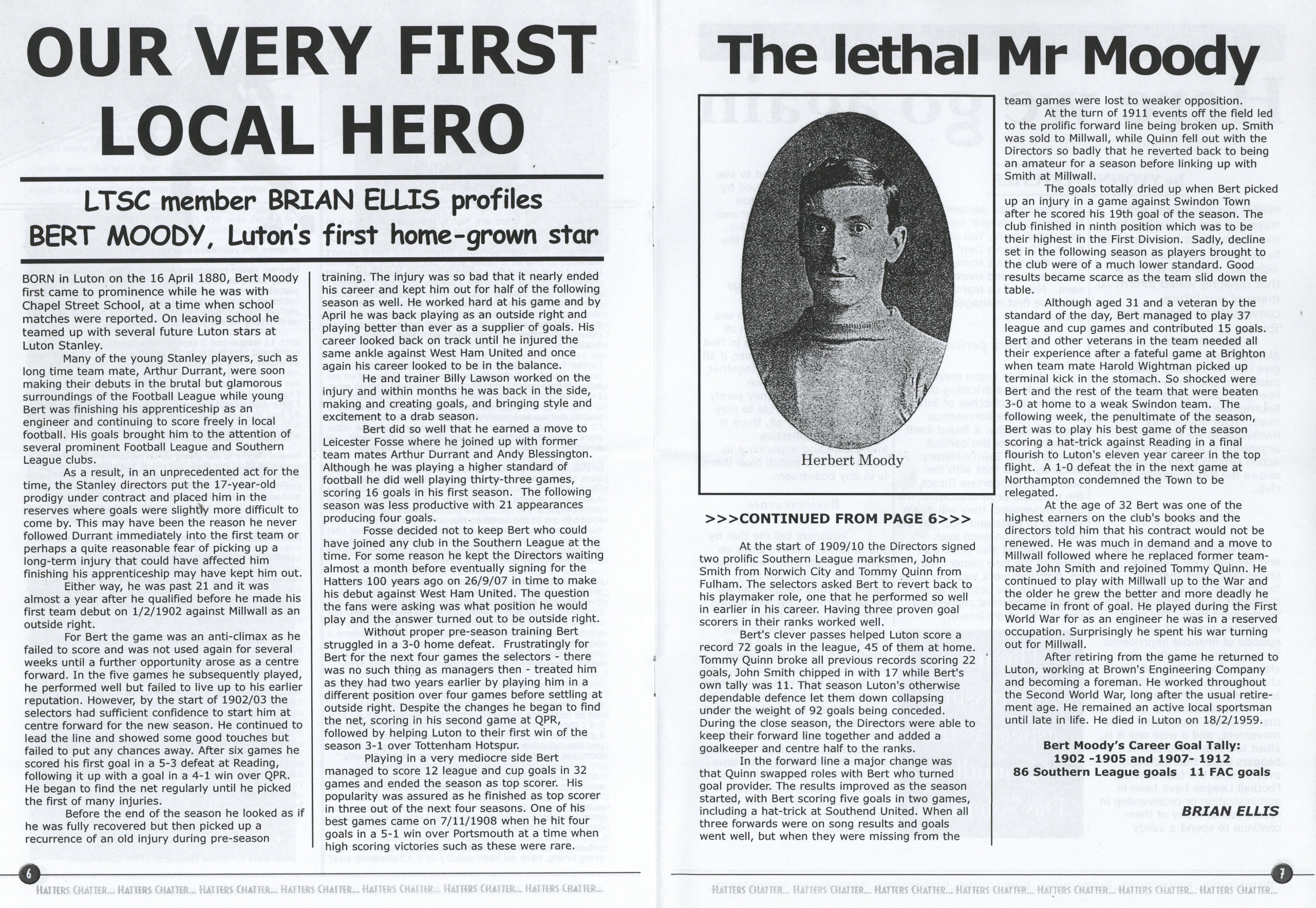 Herbert Moody | Hatters Heritage | A History of Luton Town FC