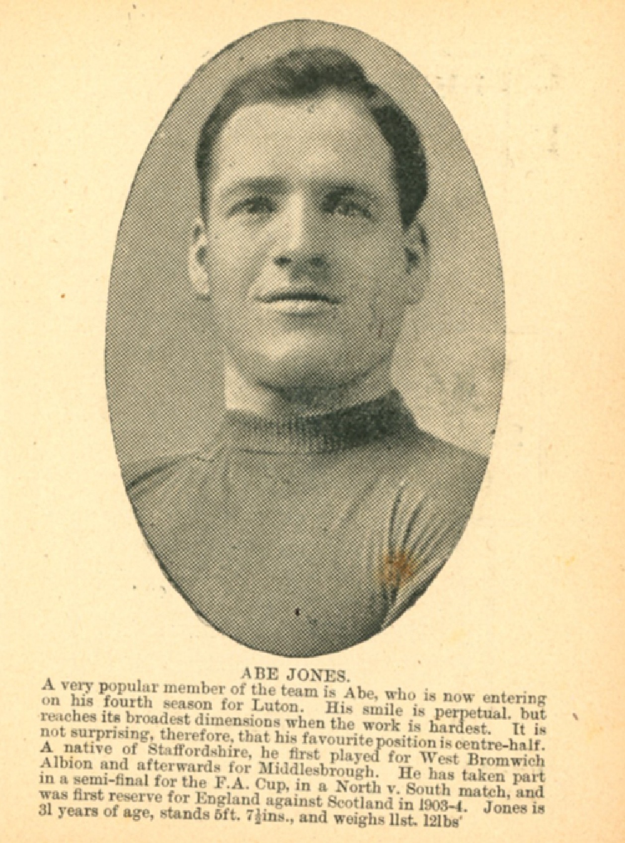 Abe Jones | Hatters Heritage | A History of Luton Town FC