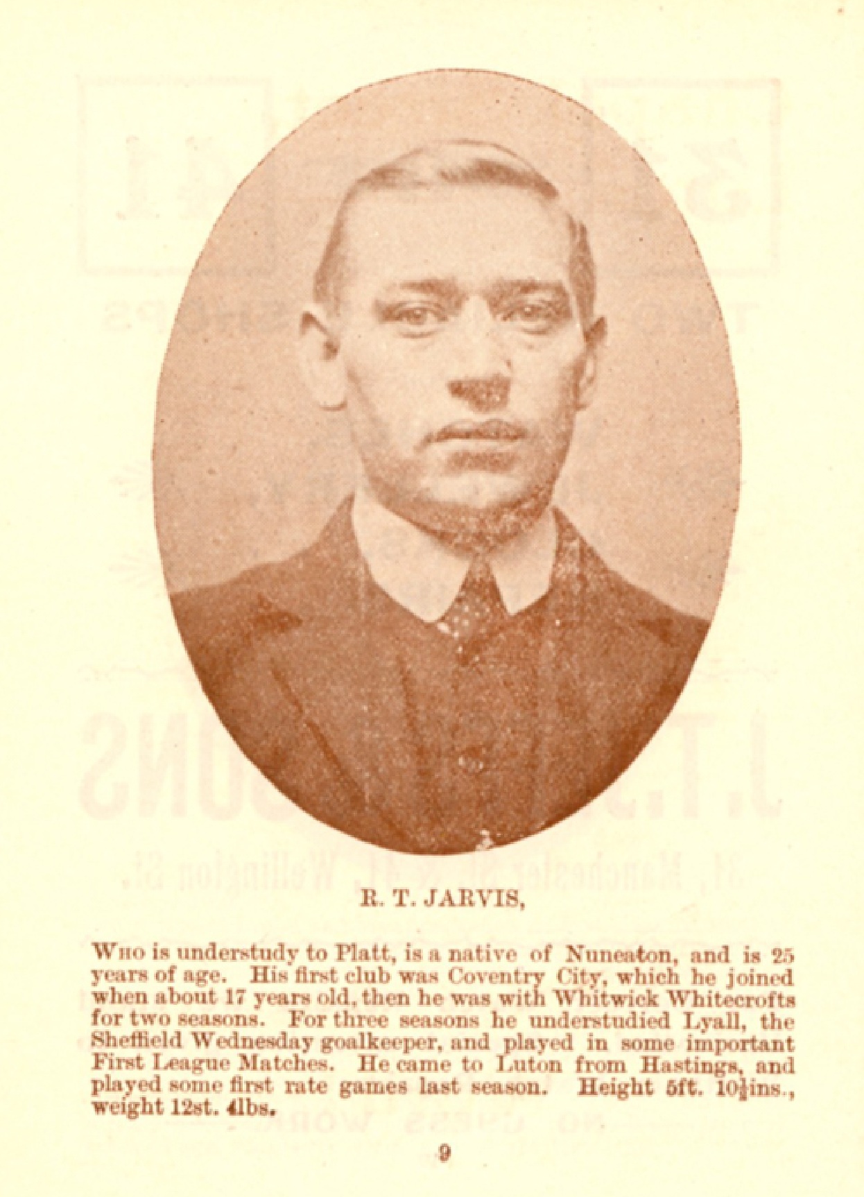 Richard Jarvis | Hatters Heritage | A History of Luton Town FC