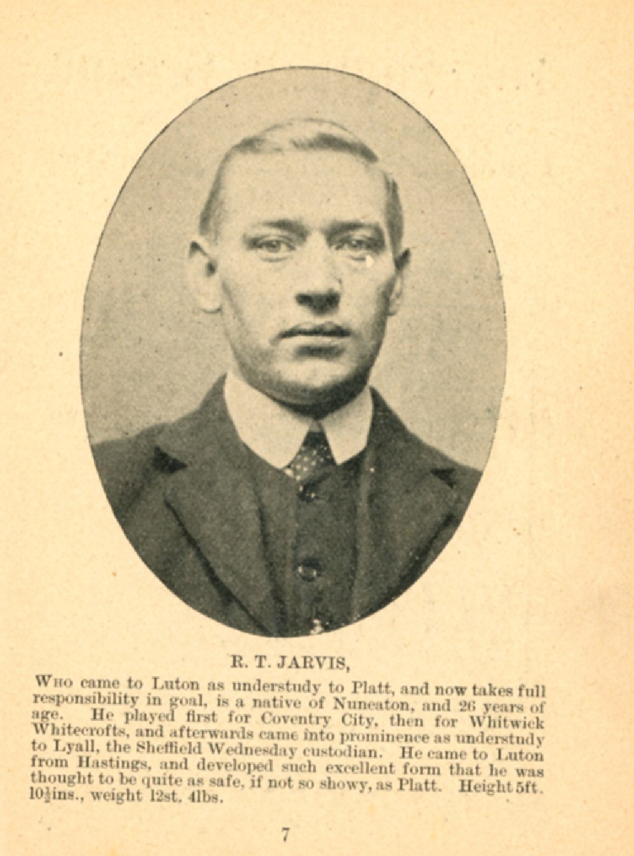 Richard Jarvis | Hatters Heritage | A History of Luton Town FC