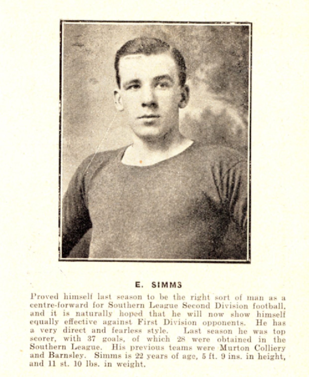 Ernie Simms | Hatters Heritage | A History of Luton Town FC