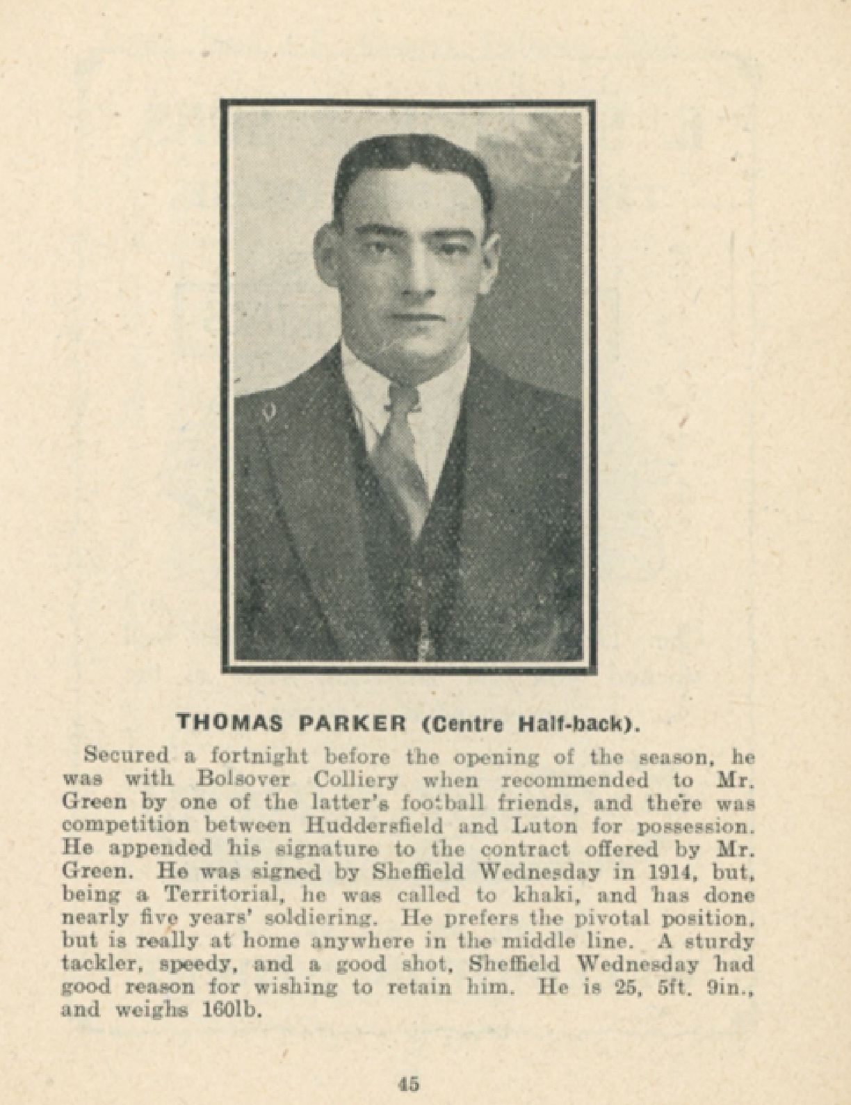 Tom Parker | Hatters Heritage | A History of Luton Town FC