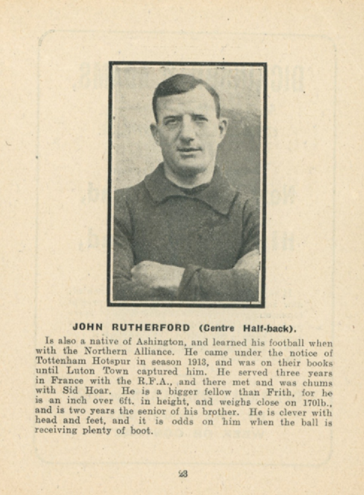 Jack Rutherford | Hatters Heritage | A History of Luton Town FC