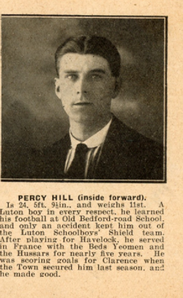 Percy Hill | Hatters Heritage | A History of Luton Town FC