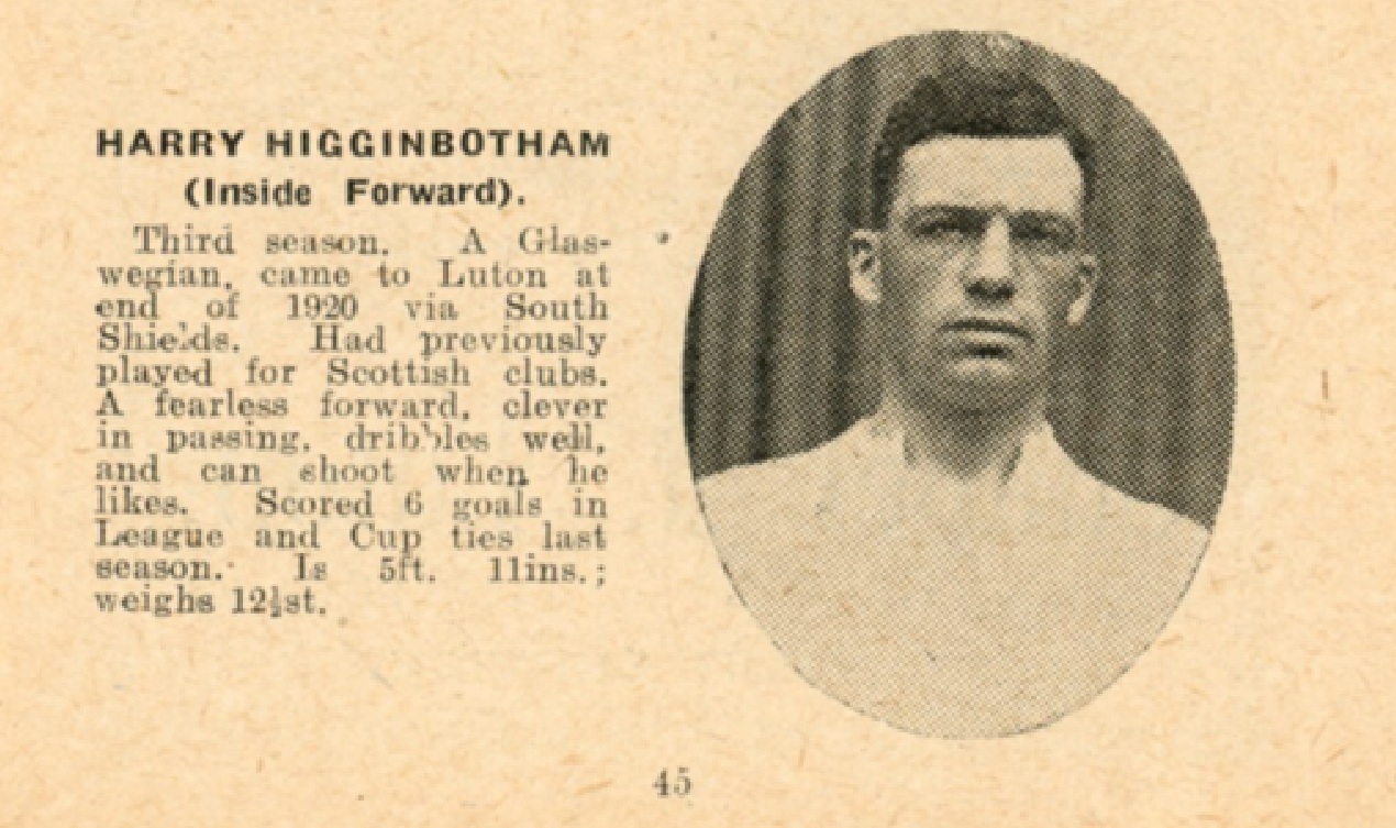 Harry Higginbotham | Hatters Heritage | A History of Luton Town FC