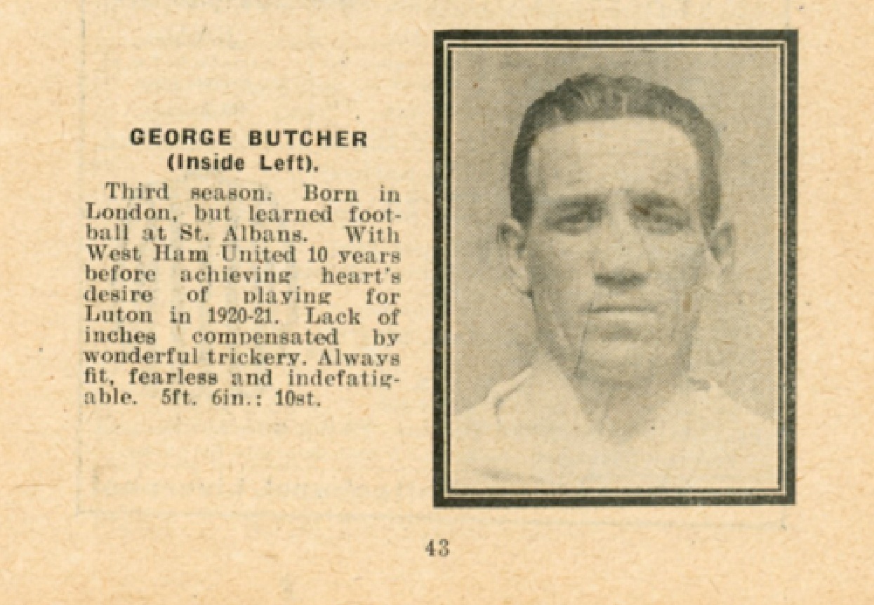 George Butcher | Hatters Heritage | A History of Luton Town FC