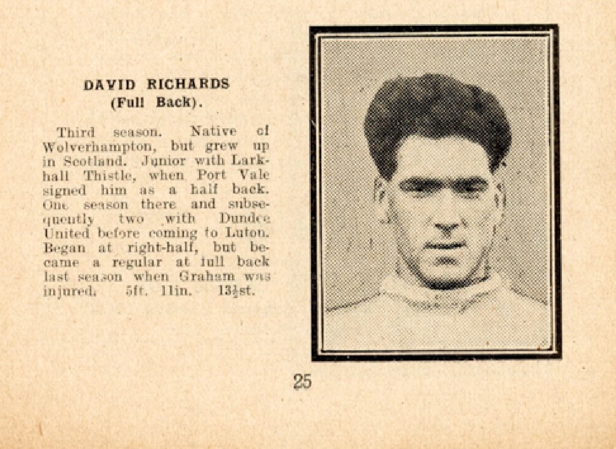 David Richards | Hatters Heritage | A History of Luton Town FC