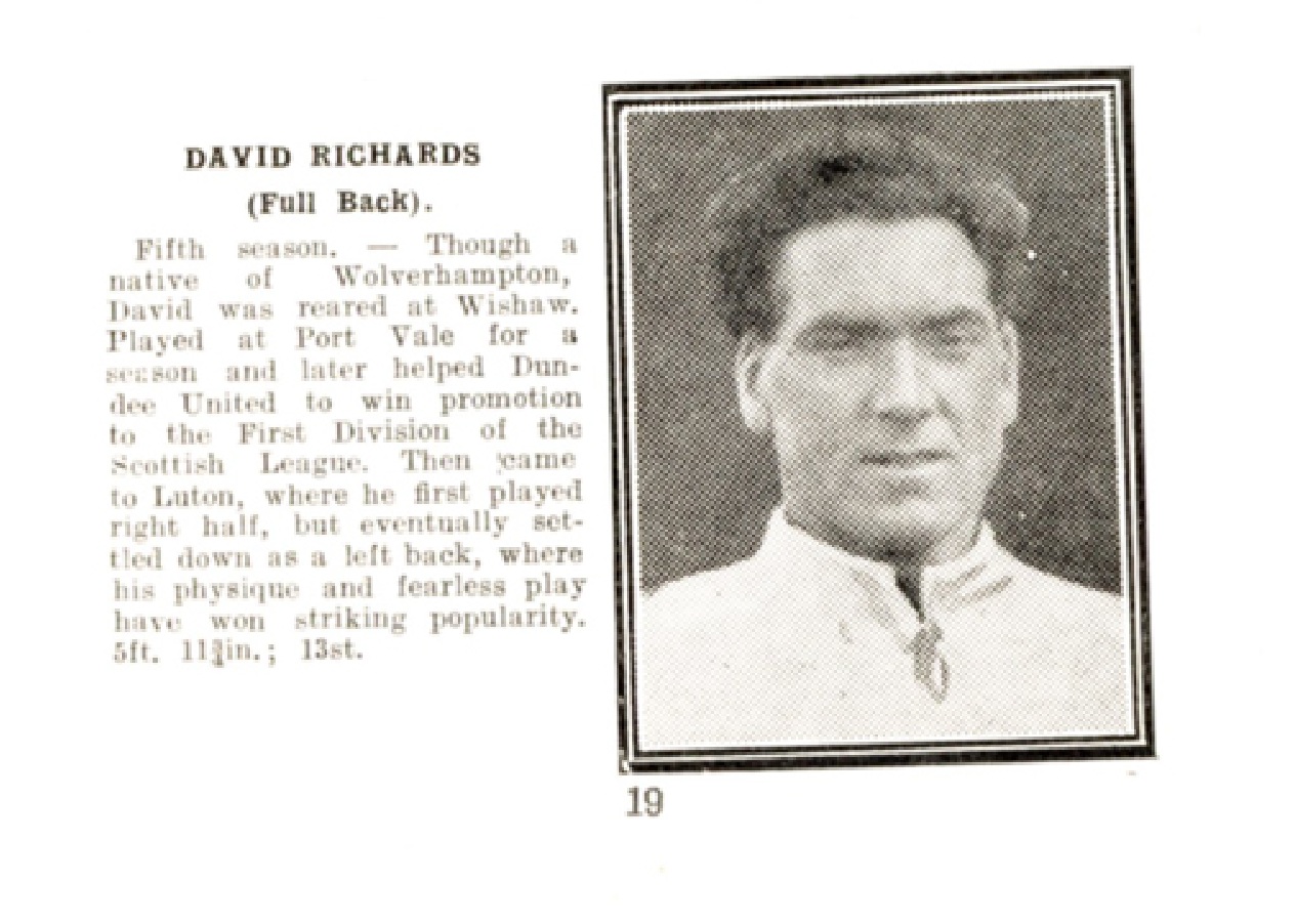 David Richards | Hatters Heritage | A History of Luton Town FC