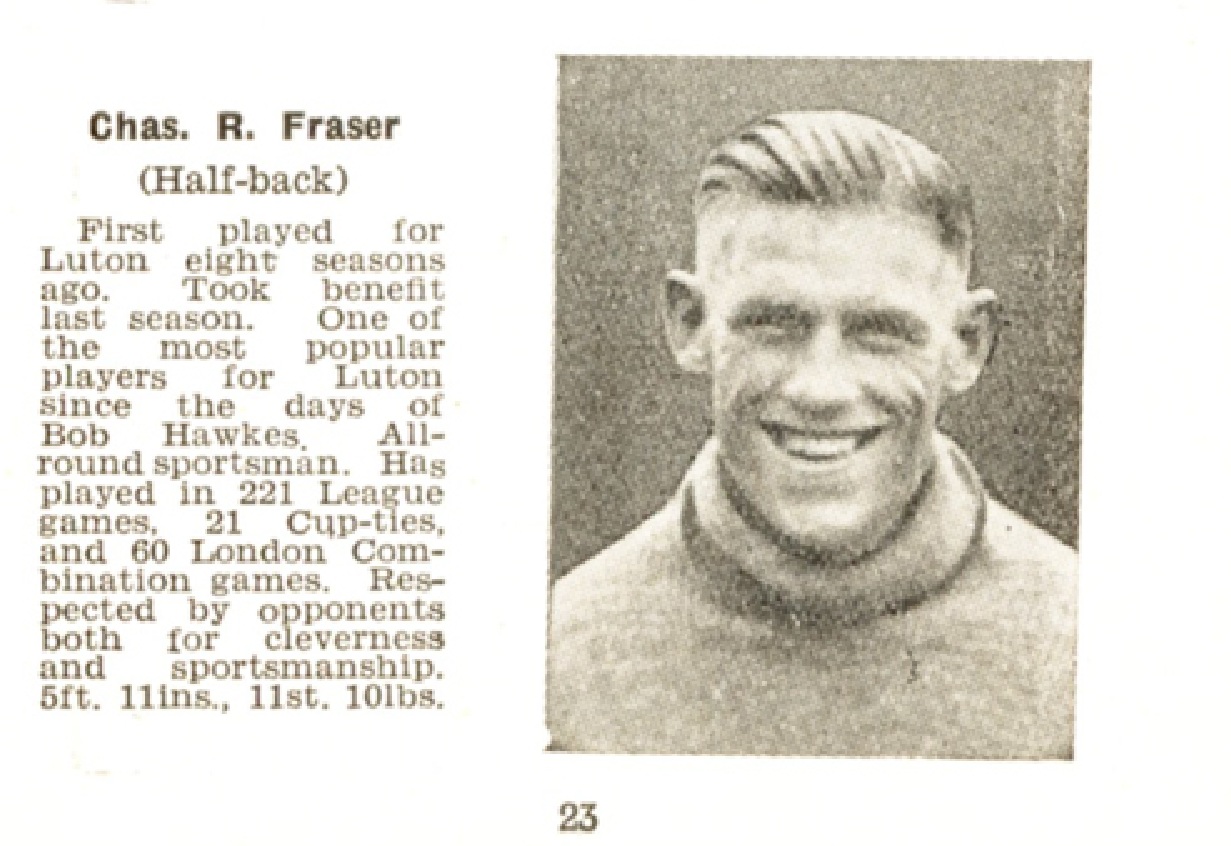 Charles Fraser | Hatters Heritage | A History of Luton Town FC