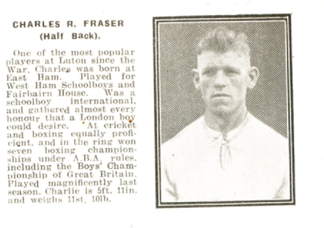 Charlie Fraser | Hatters Heritage | A History of Luton Town FC