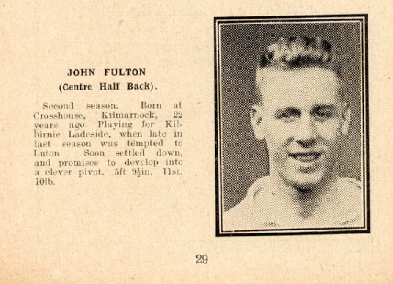 John Fulton | Hatters Heritage | A History of Luton Town FC