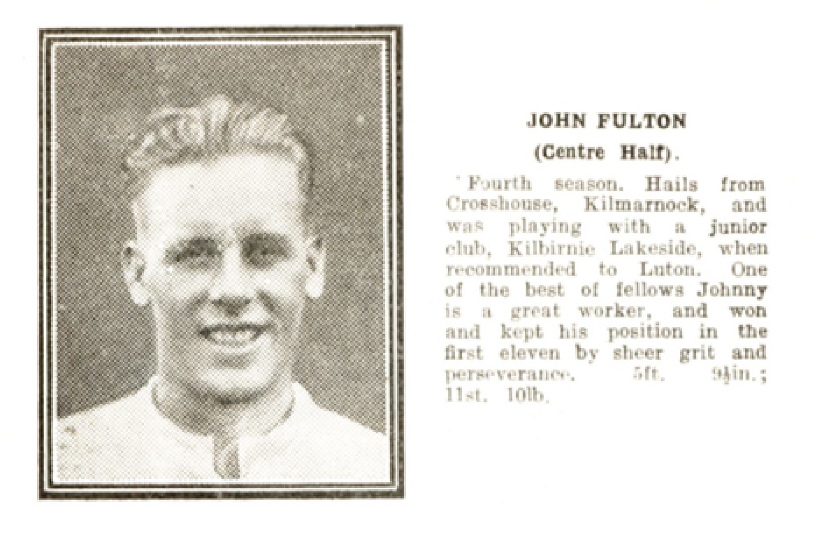 John Fulton | Hatters Heritage | A History of Luton Town FC