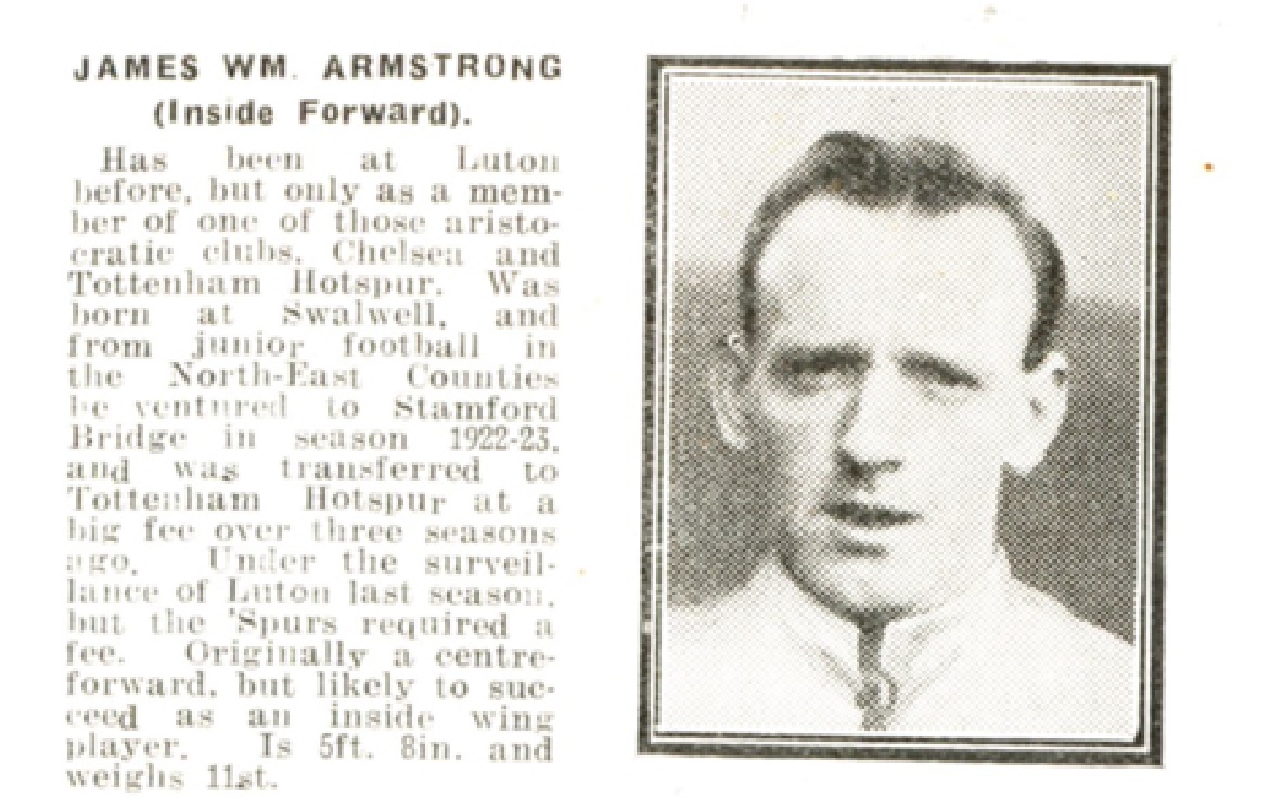 Jimmy Armstrong | Hatters Heritage | A History of Luton Town FC