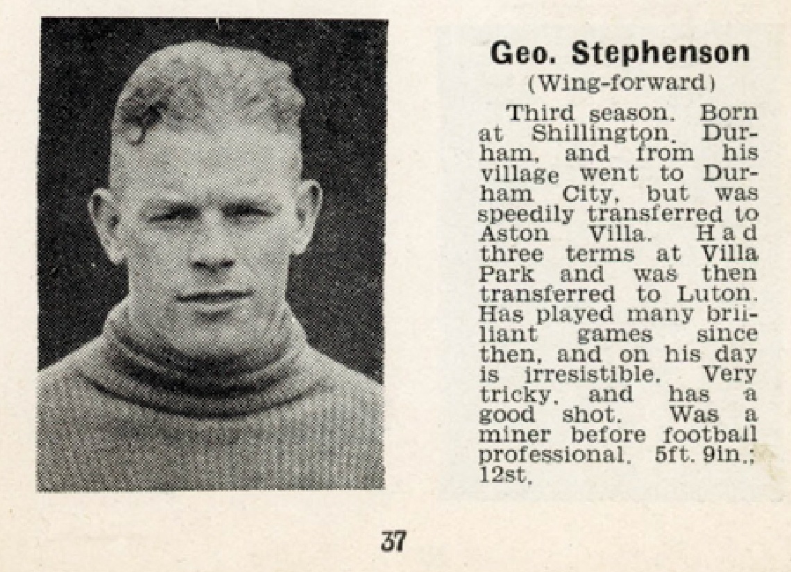 George Stephenson | Hatters Heritage | A History of Luton Town FC