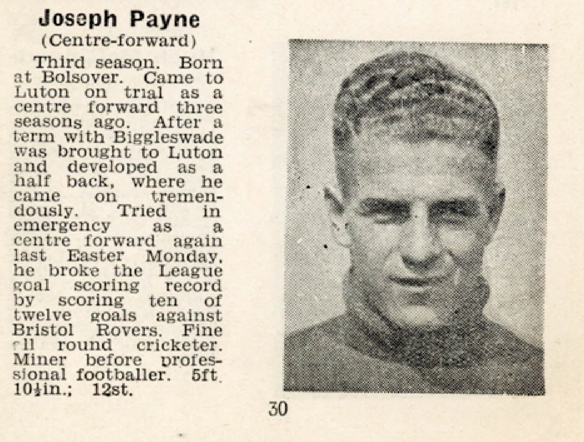 Joe Payne | Hatters Heritage | A History of Luton Town FC