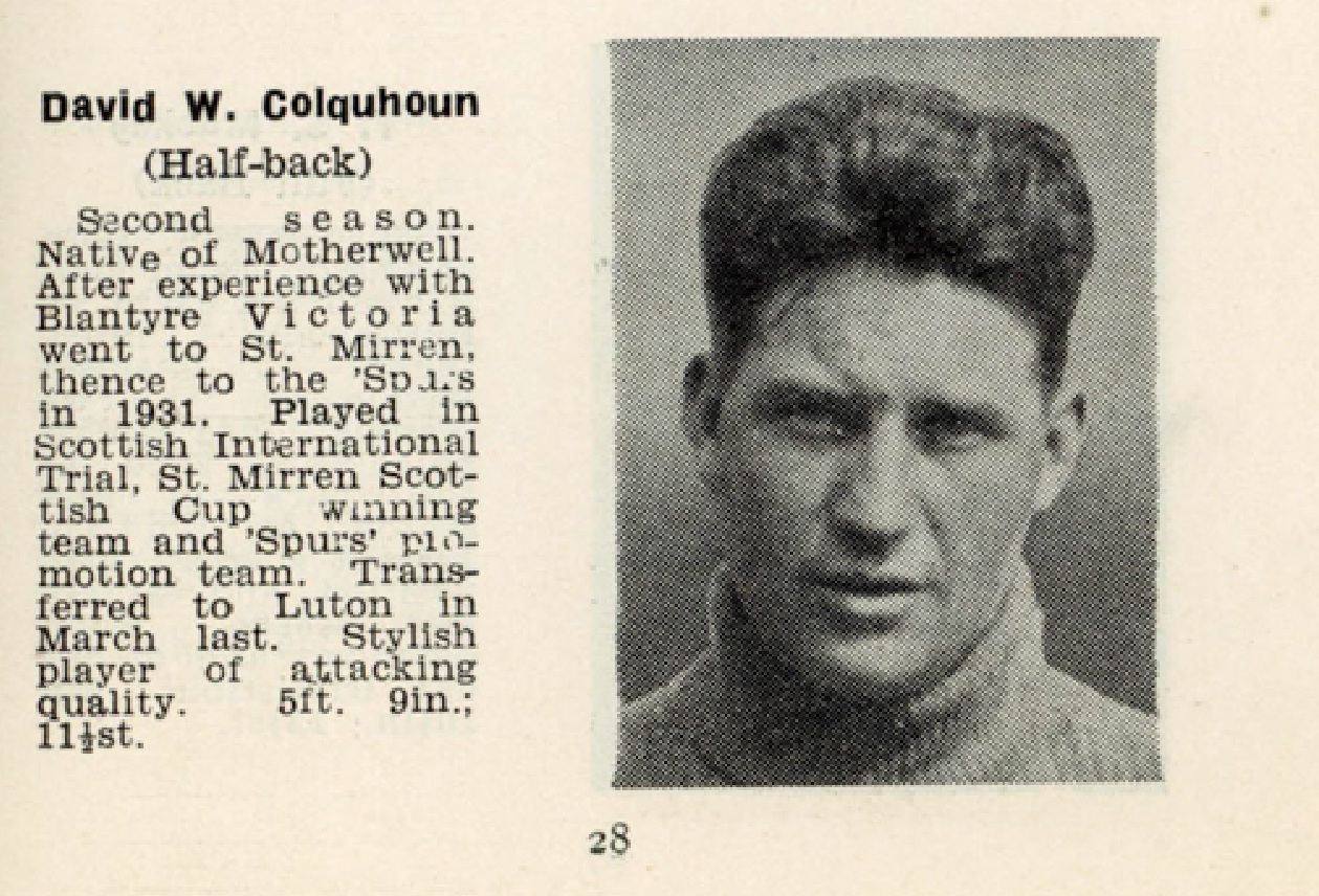 Davie Colquhoun | Hatters Heritage | A History of Luton Town FC