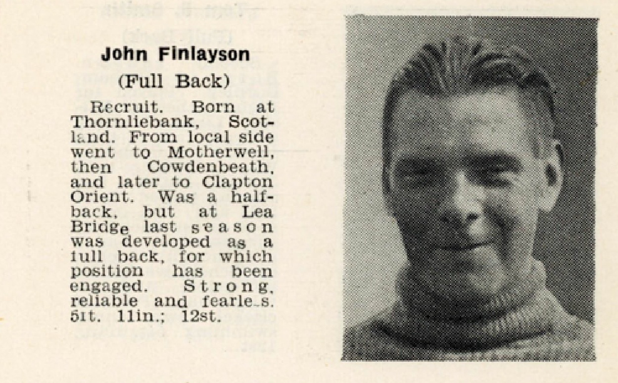 Jock Finlayson | Hatters Heritage | A History of Luton Town FC