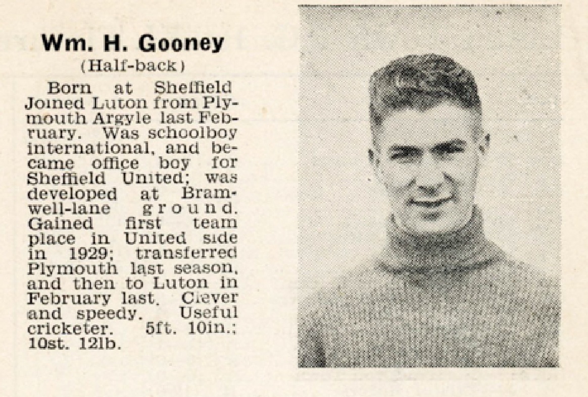 Bill Gooney | Hatters Heritage | A History of Luton Town FC