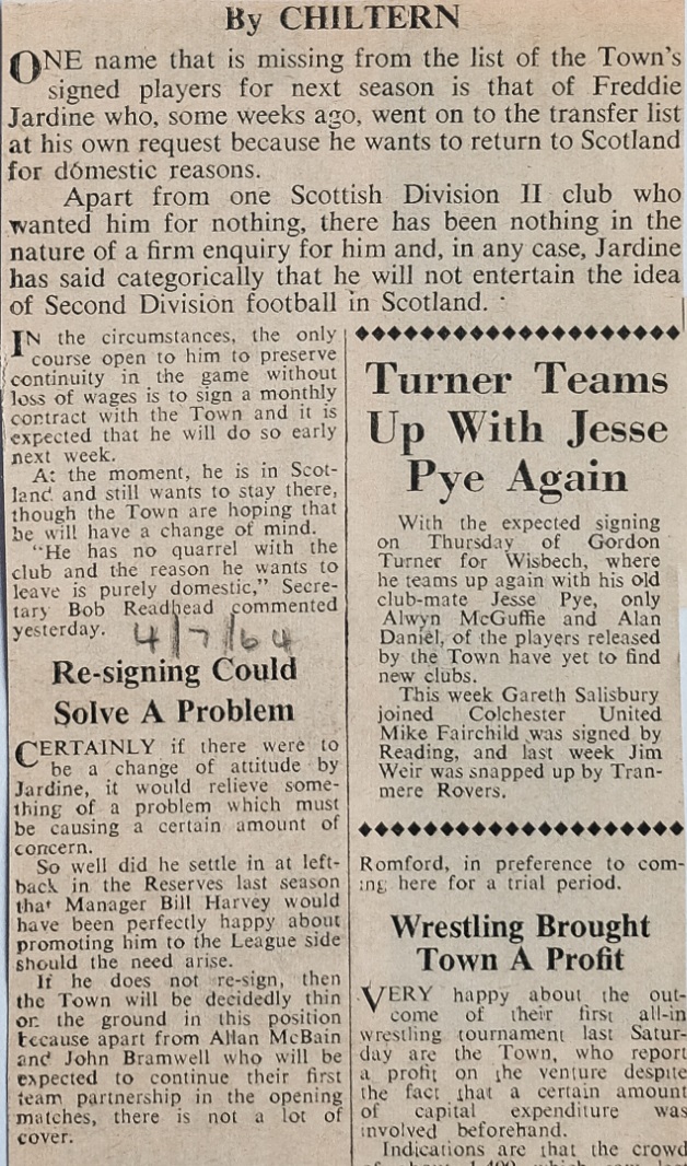 Fred Jardine | Hatters Heritage | A History of Luton Town FC