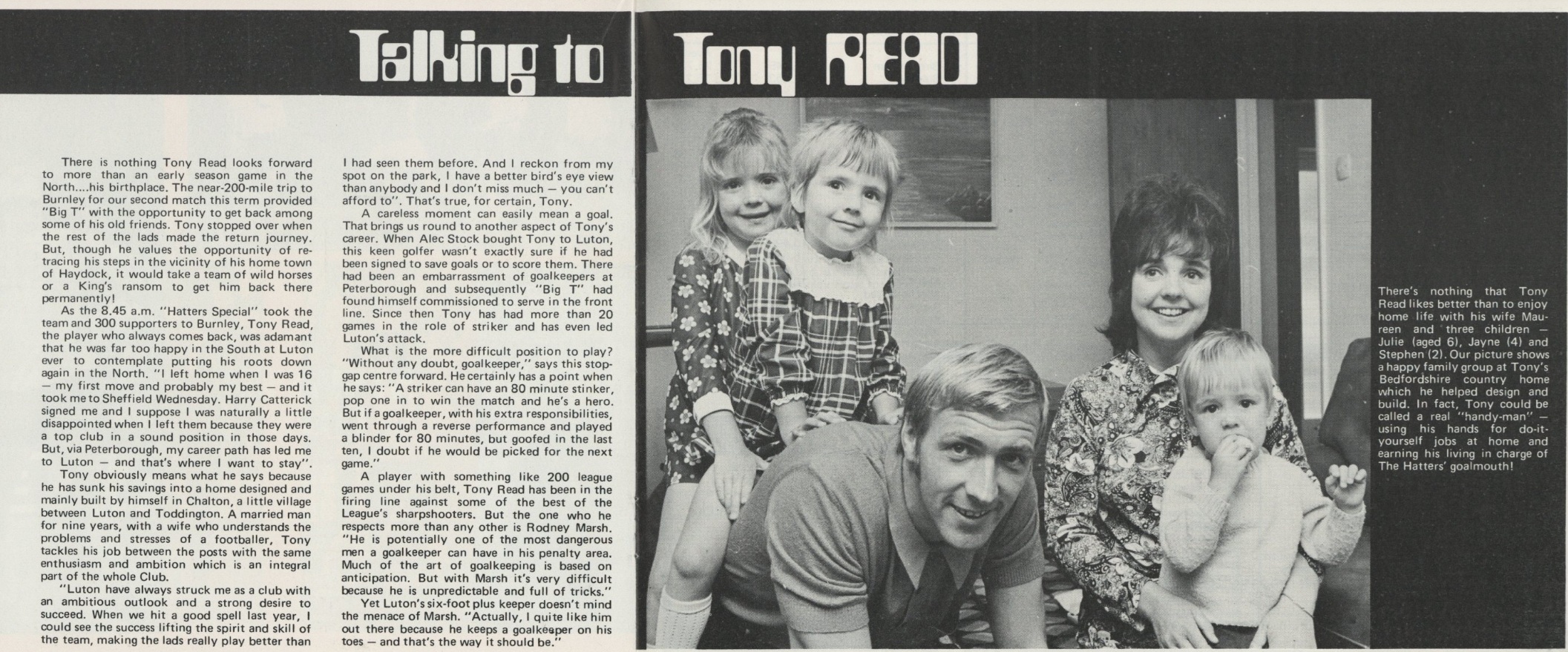 Tony Read | Hatters Heritage | A History of Luton Town FC