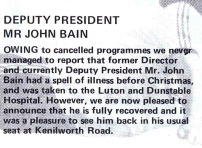 John Bain | Hatters Heritage | Luton Town FC