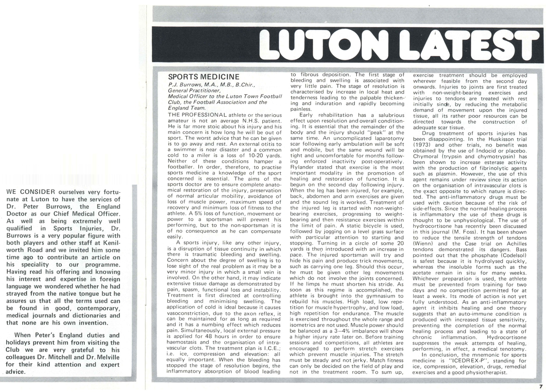 Peter Burrows | Hatters Heritage | Luton Town FC