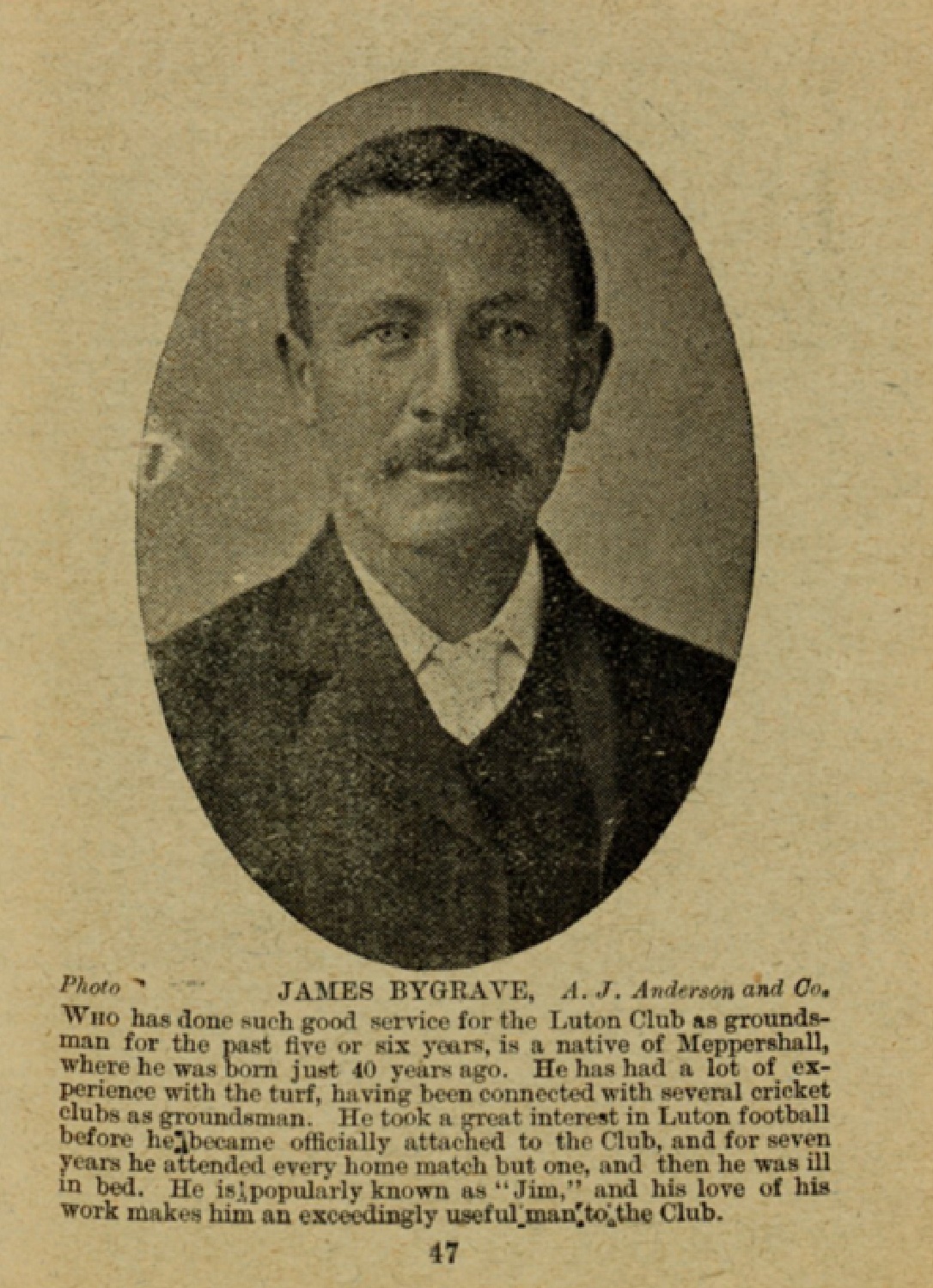 James Bygrave | Hatters Heritage | Luton Town FC