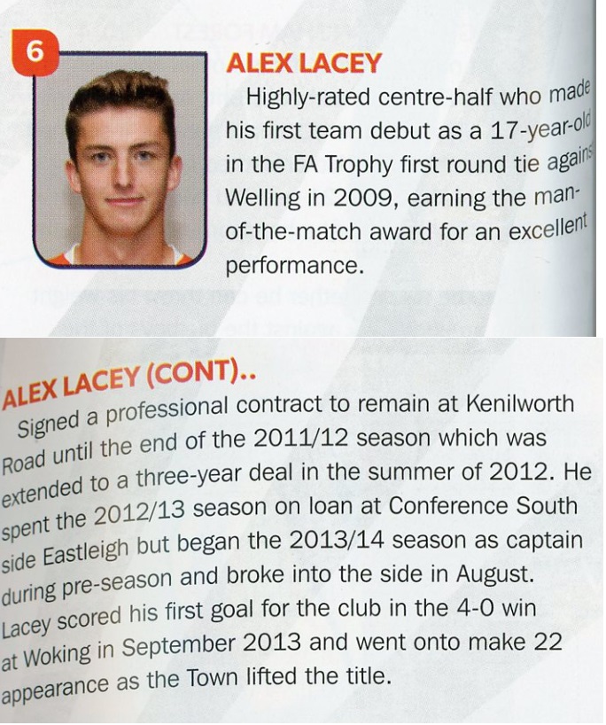 Alex Lacey | Hatters Heritage | A History of Luton Town FC