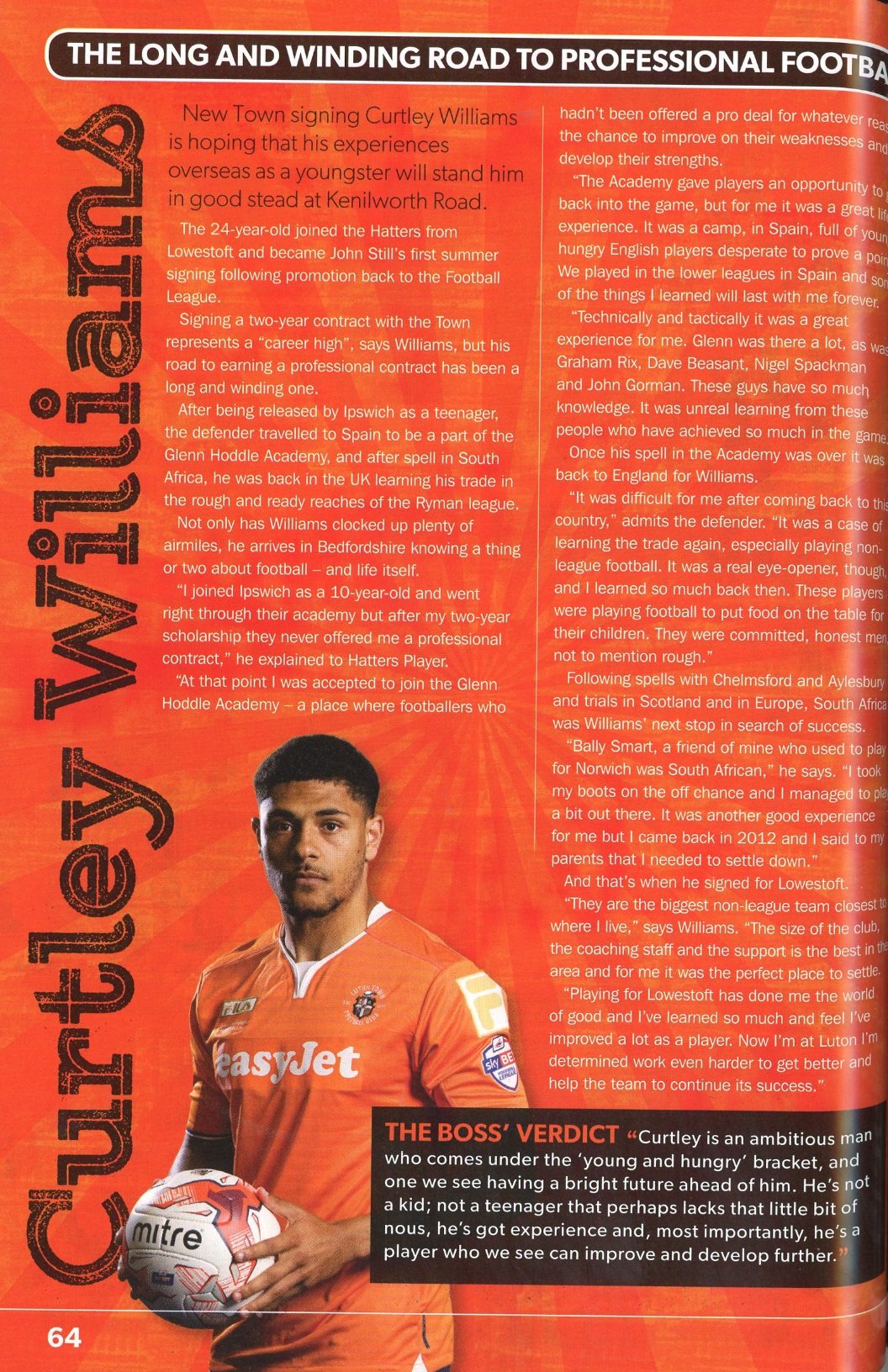 Curtley Williams | Hatters Heritage | A History of Luton Town FC