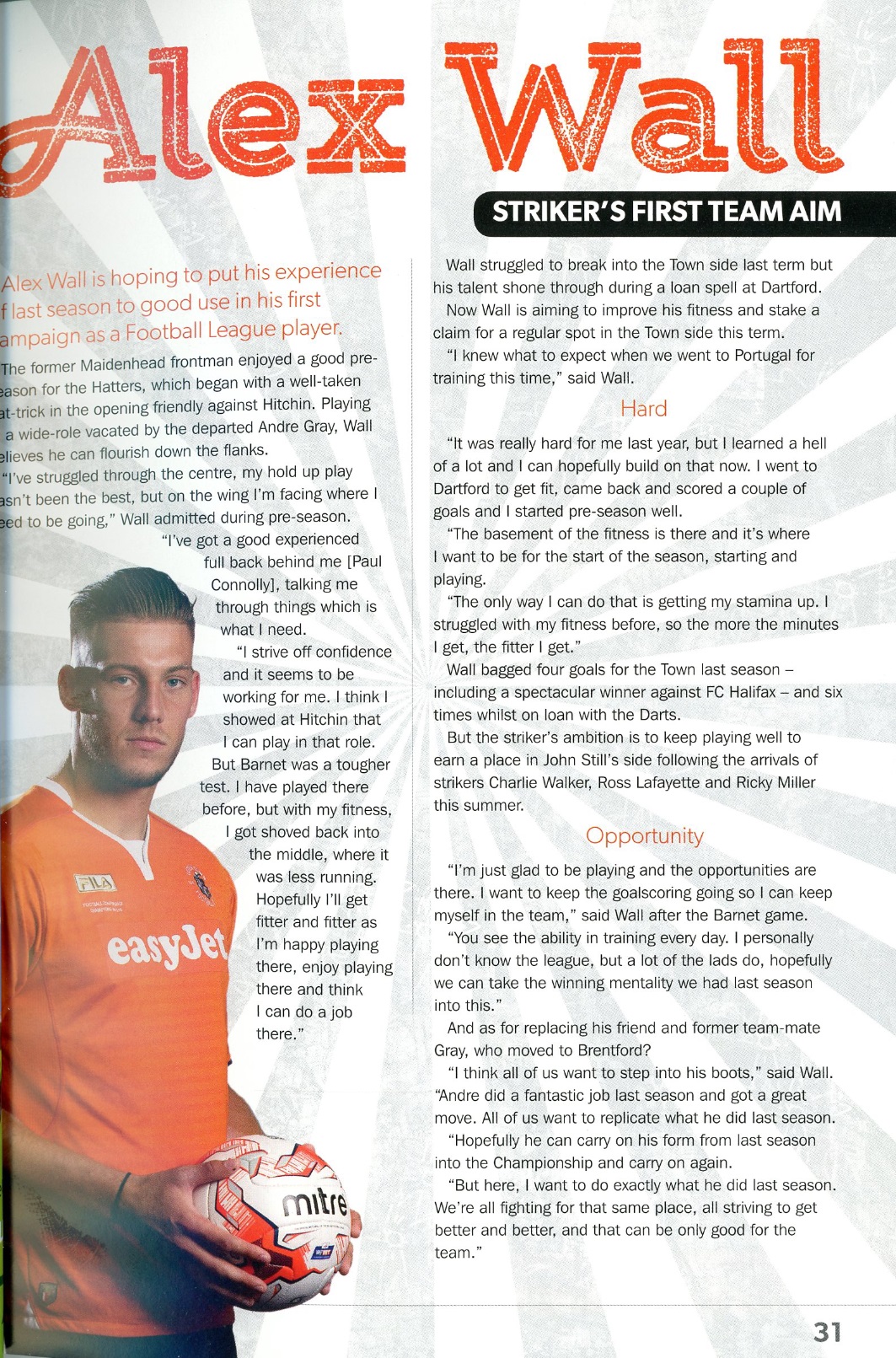 Alex Wall | Hatters Heritage | A History of Luton Town FC