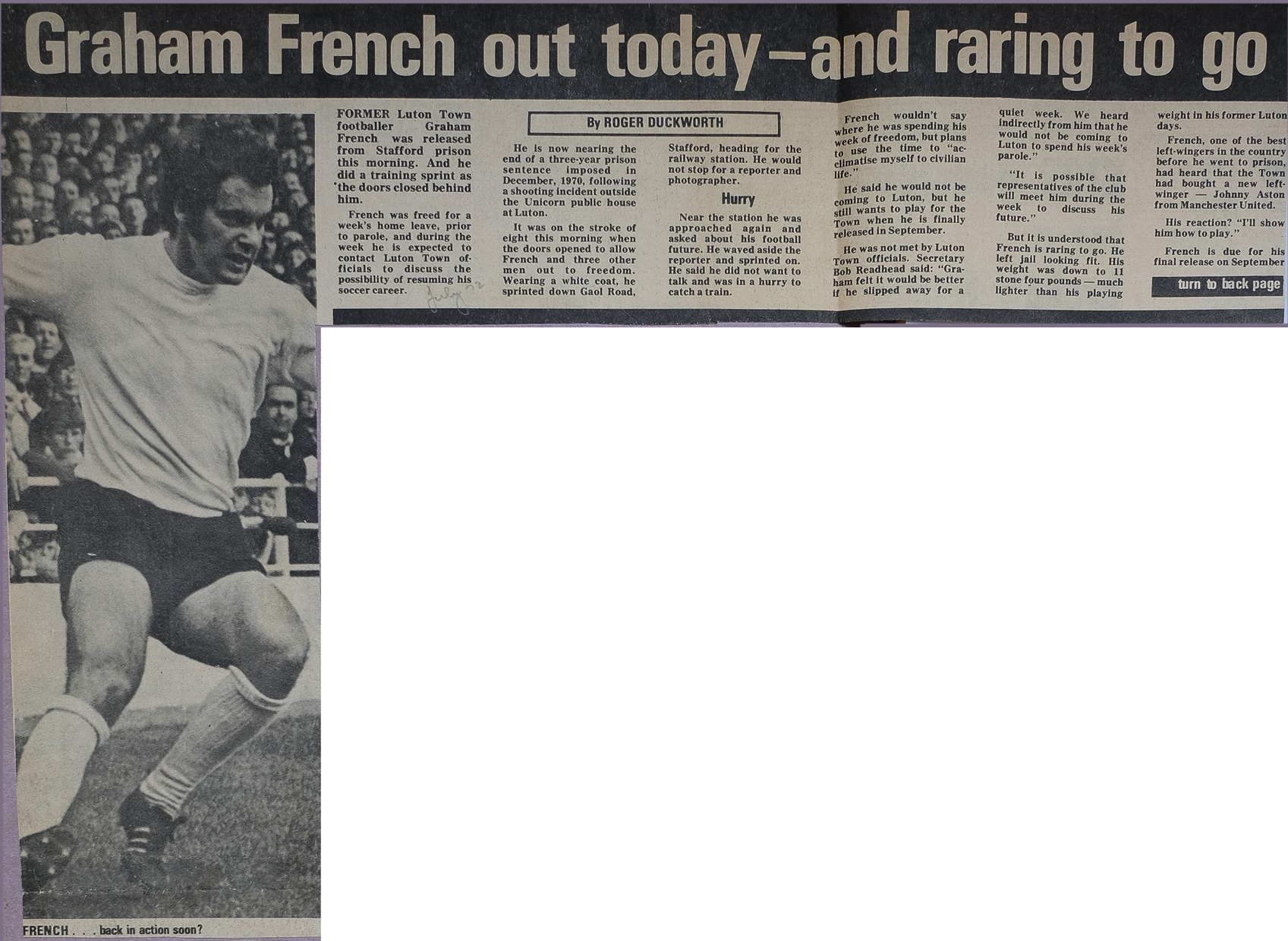 Graham French | Hatters Heritage | A History of Luton Town FC