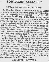 Croydon Common vs Luton Town FC (24th Sep 1913) | Hatters Heritage | A ...